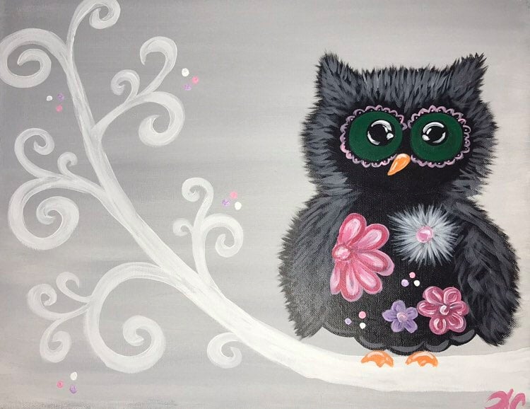 Funky Owl Paintings